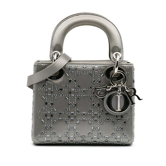Dior | Bags | Preloved Dior Mini Satin Cannage Strass Crystal ...